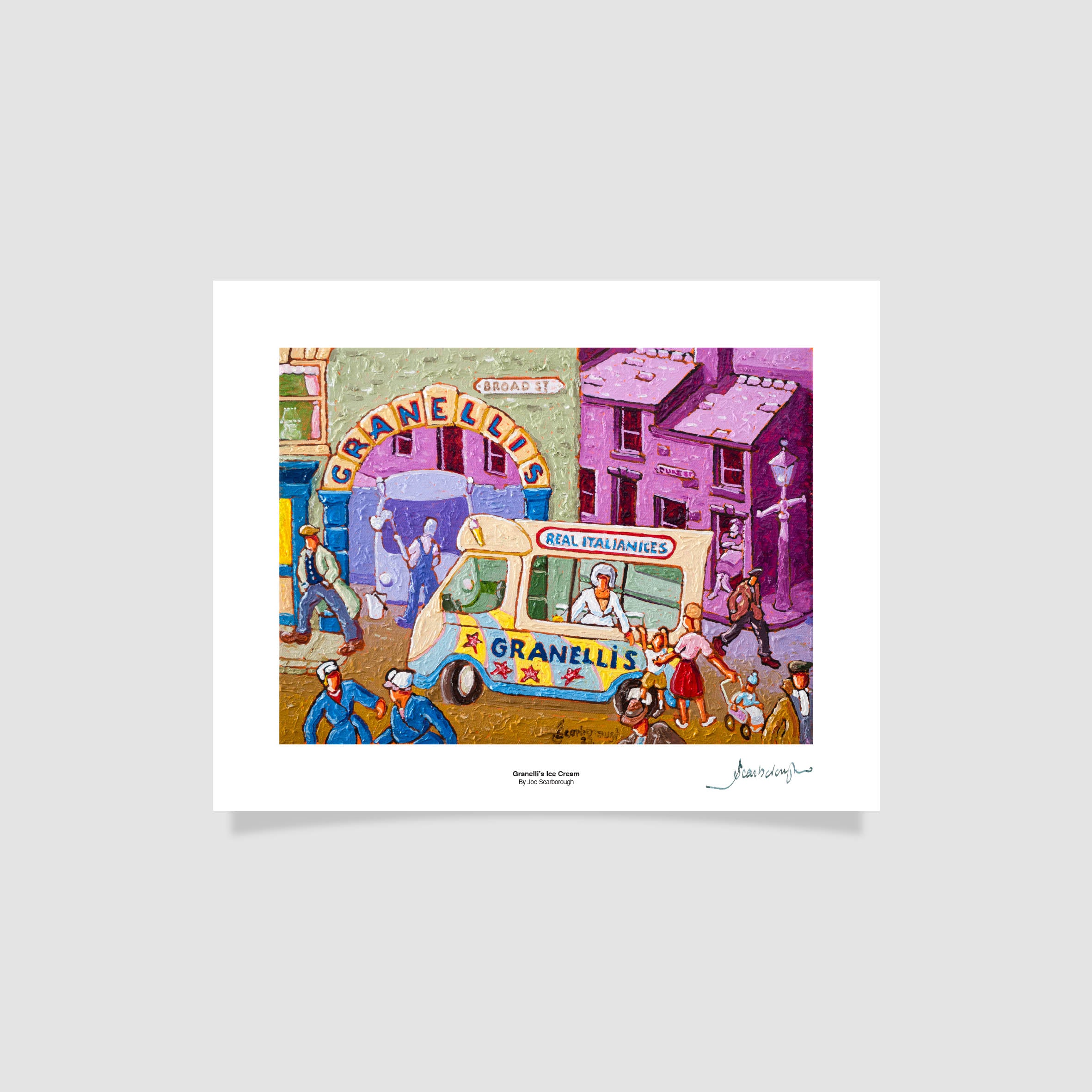 Joe Scarborough Signed Art Print Granelli’s Ice Cream – Joe Scarborough Art