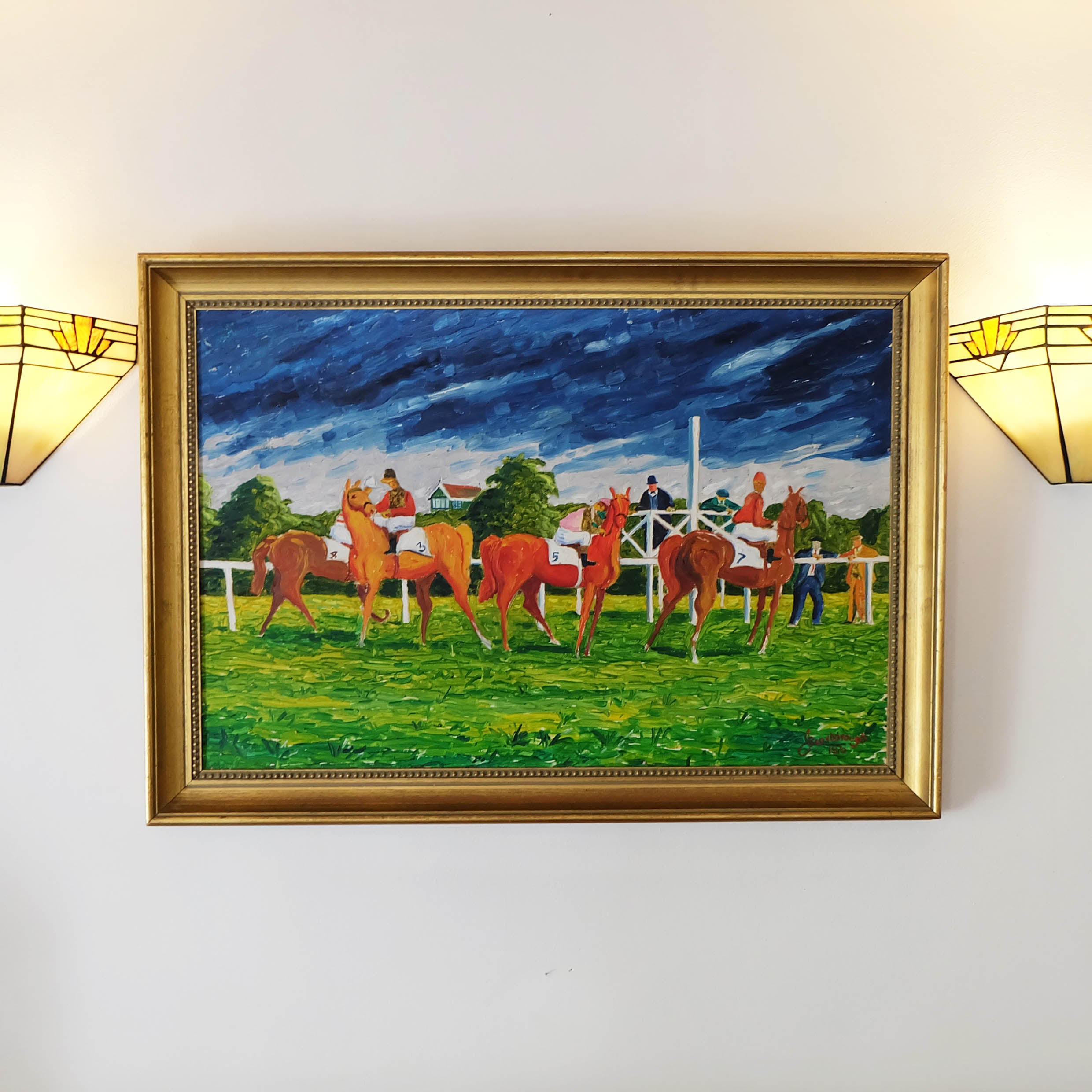 At the race, Coleraine - Original Oil Painting on Canvas by Joe Scarbo ...