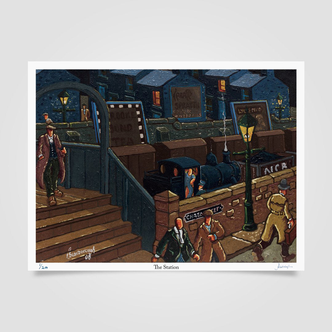 Joe Scarborough The Station Signed 1/200 Art Print – Joe Scarborough Art
