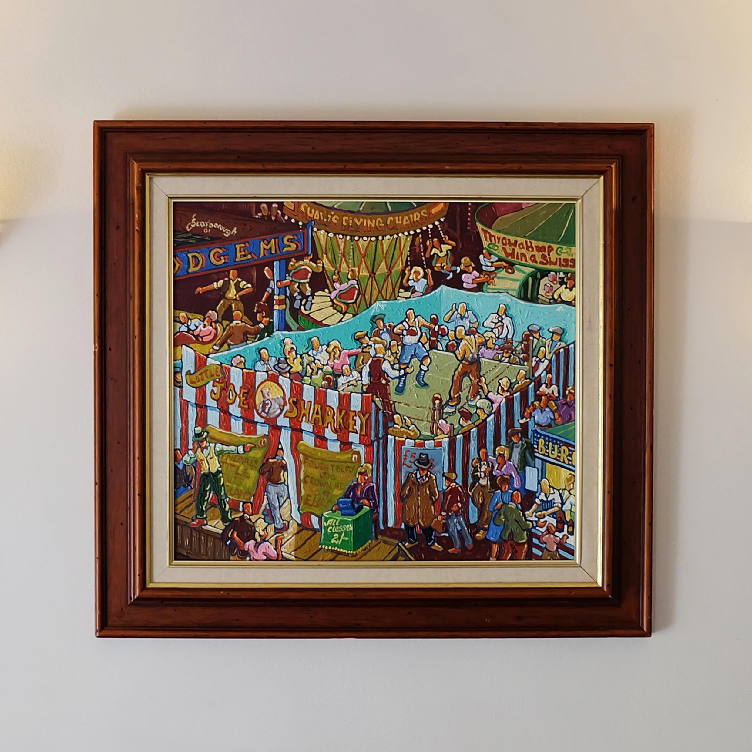 Two Rounds With Joe Sharkey - Original Oil Painting on Canvas by Joe S ...