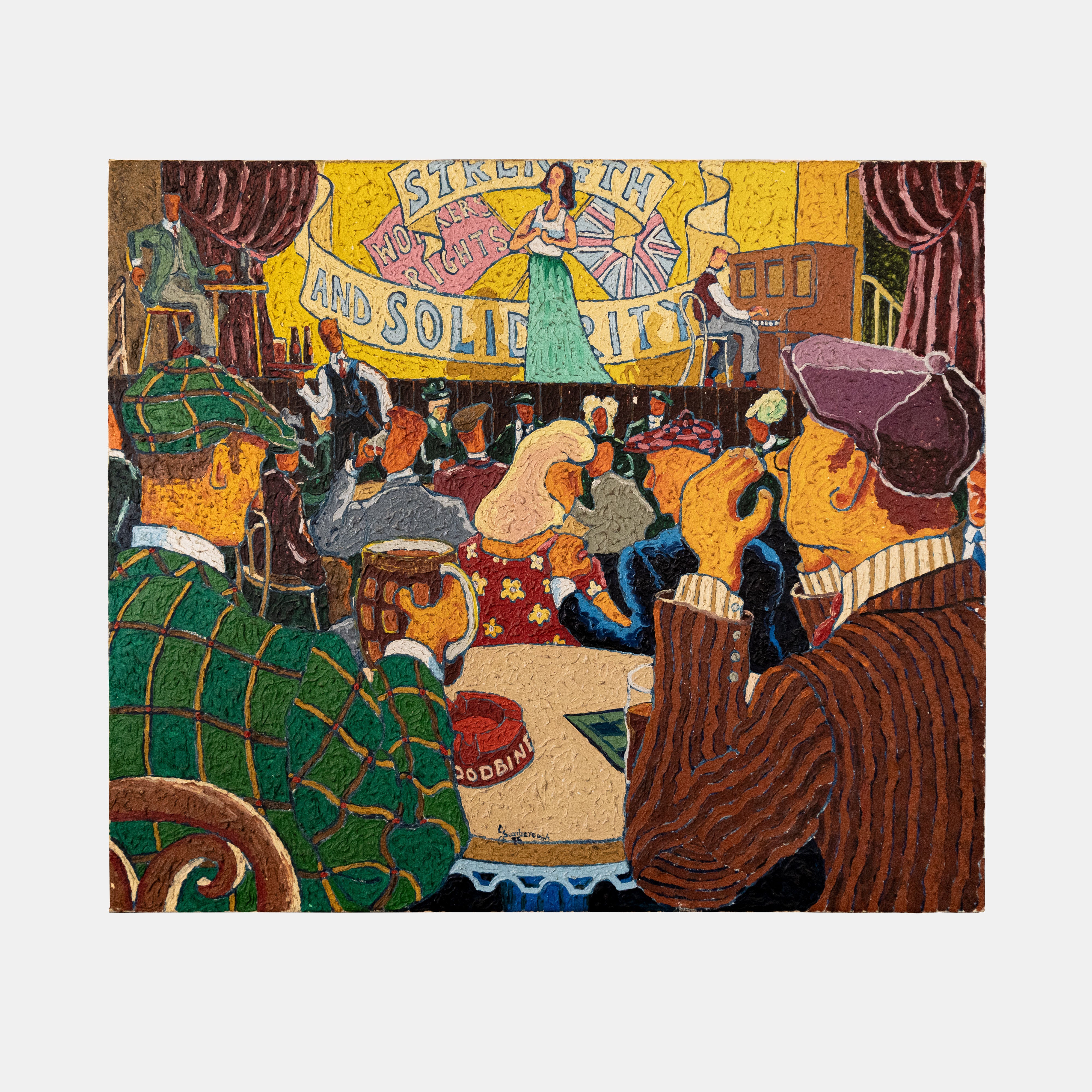 "Working Men's Club" Original Oil Painting on Canvas by Joe Scarboroug ...